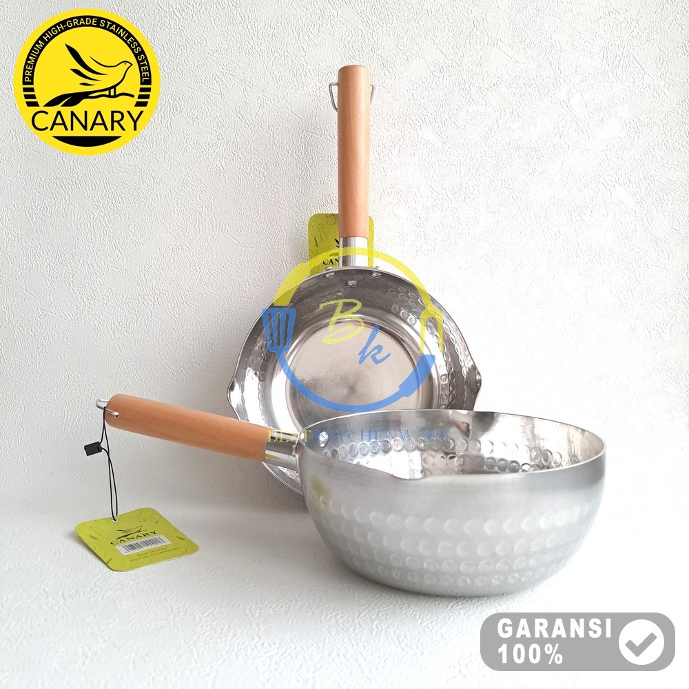 Jual CANARY Panci Susu Stainless Steel Gagang Kayu 18cm Panci Masak Mie ...