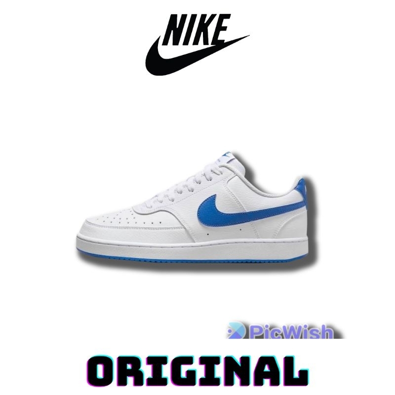 Jual Sepatu Nike Air Court Vision Low White Royal Blue Men's ( FZ0624 ...