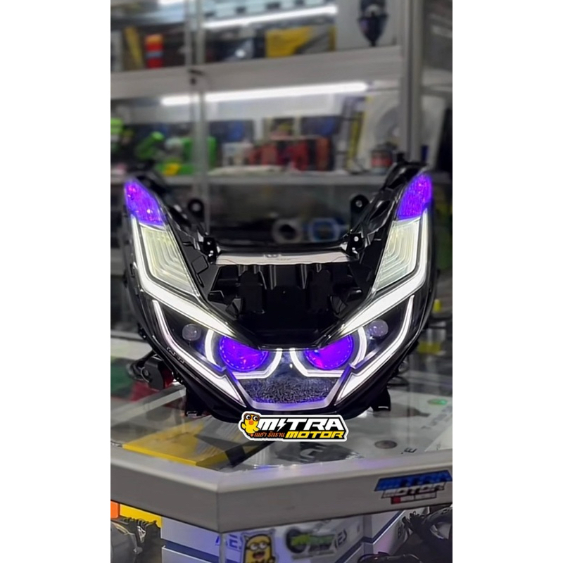 Jual HEADLAMP PCX 160 SET SAKLAR LEVELING ISIAN BILED 2.5 / 3 INCH ...