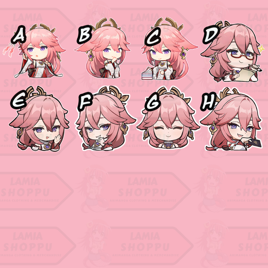 Jual Sticker Genshin Impact Yae Miko | Stiker Yae Miko Chibi | Sticker ...