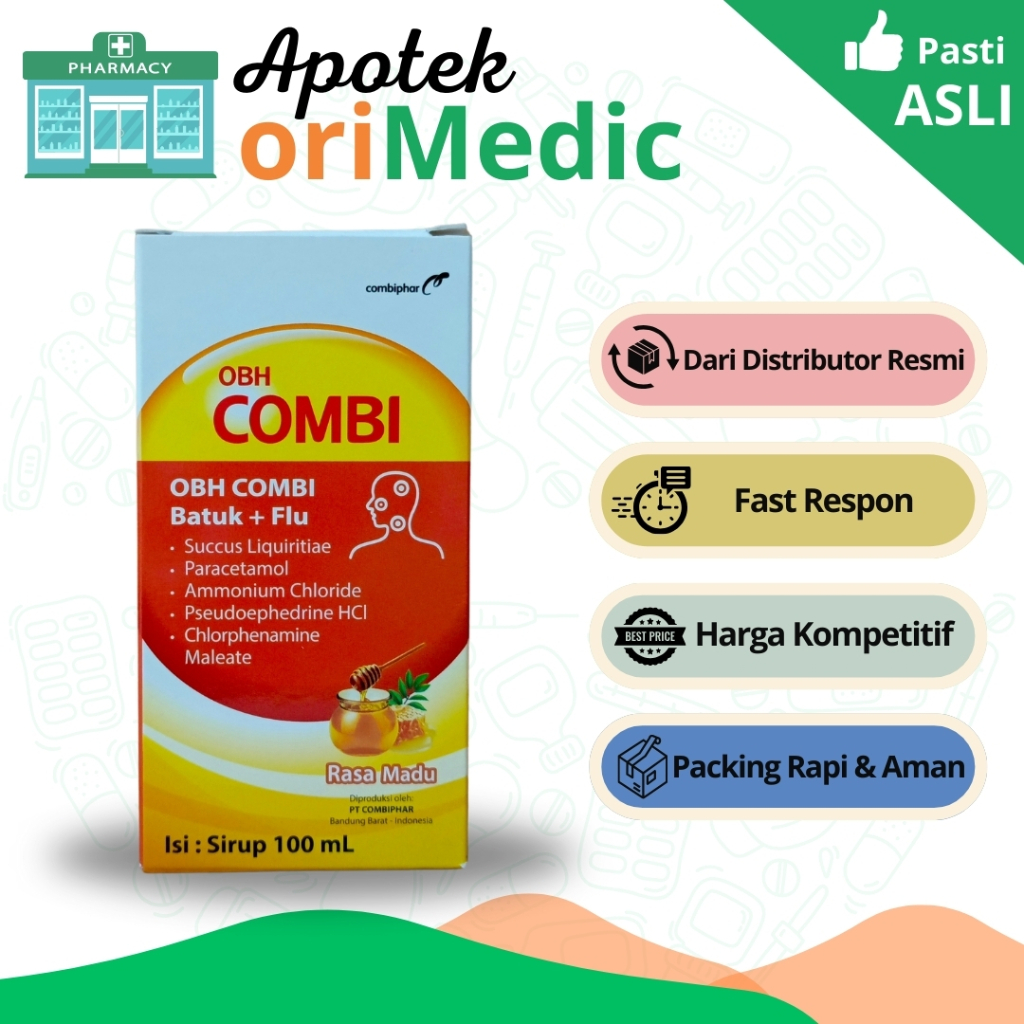 Jual OBH Combi Plus Batuk Flu Madu Sirup 100 ml | Shopee Indonesia