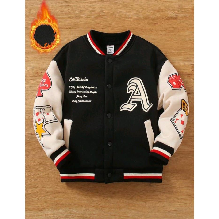 Jual Jacket Varsity Anak Unisex Inisial Model Baseball Keren Usia 2 ...