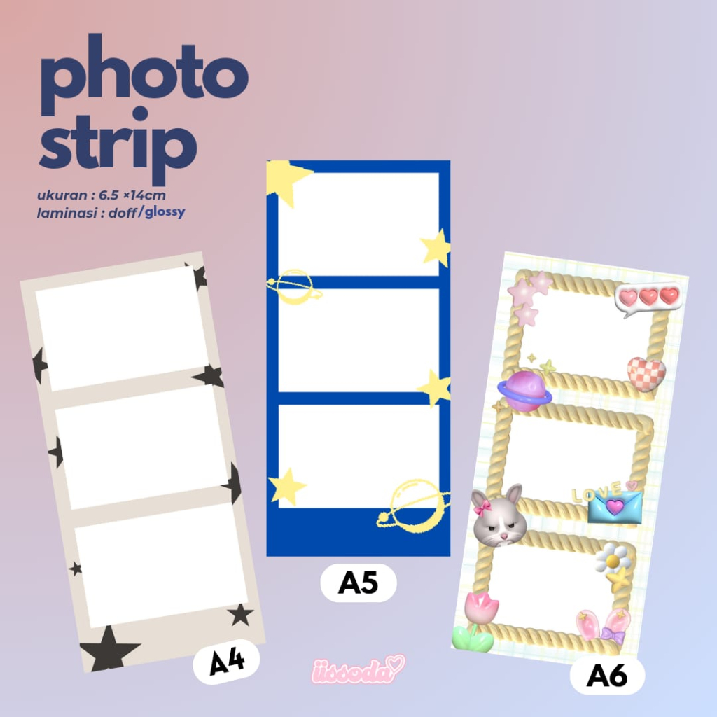 Jual Cetak Foto Polaroid Strip Art Carton Custom Glossy Doff Murah Bisa ...