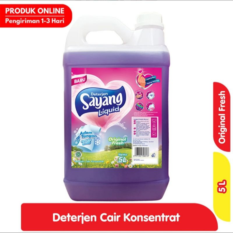 Jual sayang detergent cair original fresh jerigen 5L | Shopee Indonesia