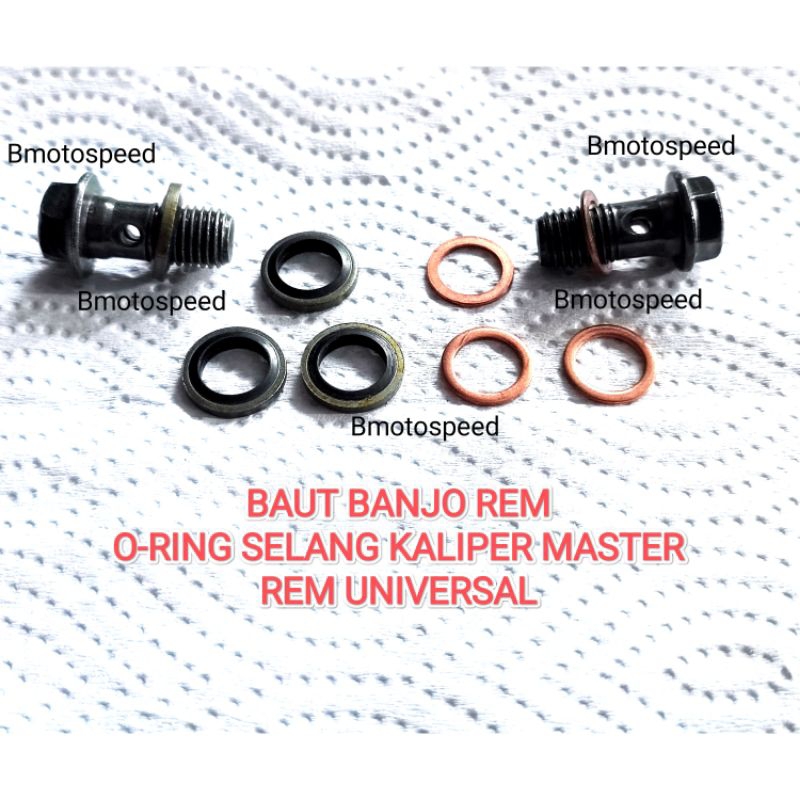 Jual [PROMO] BAUT BANJO SELANG REM NEPEL BAUT KALIPER MASTER REM O-RING ...