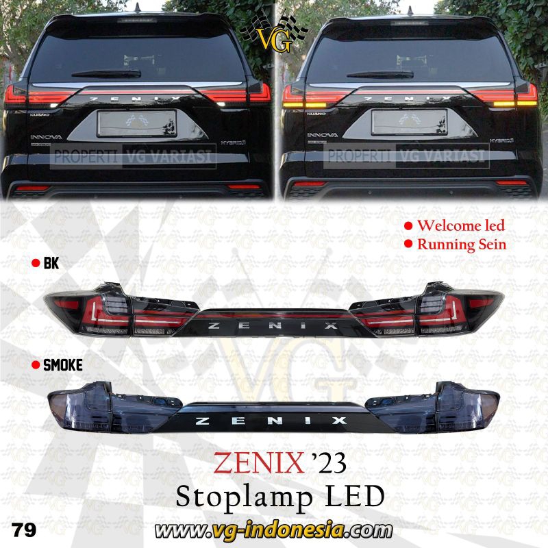 Jual stop lamp innova zenix warna smoke/lampu stop toyota innova zenix ...
