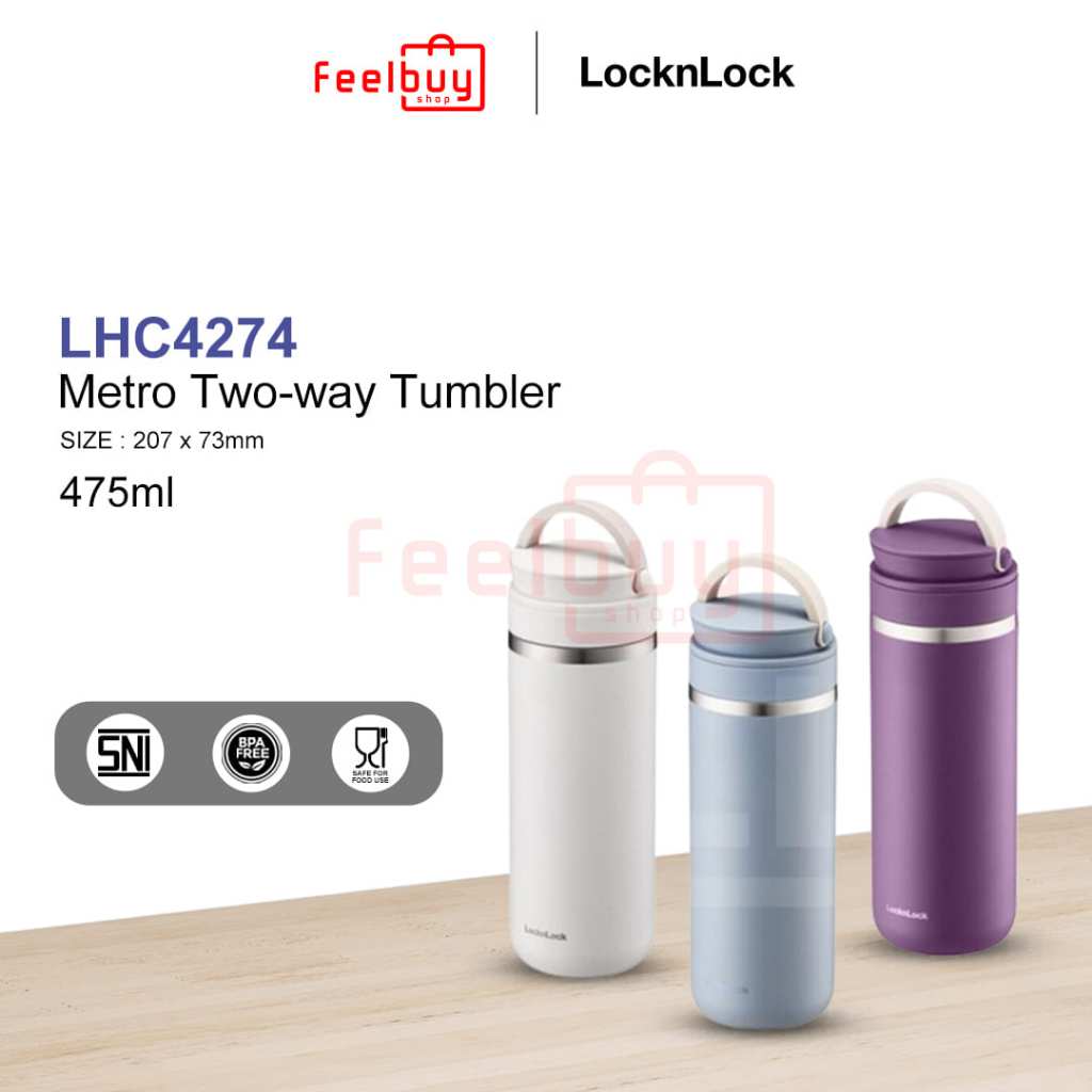 Jual LocknLock Exclusive Metro Two-way Tumbler 475ml - LHC4274 | Shopee Indonesia