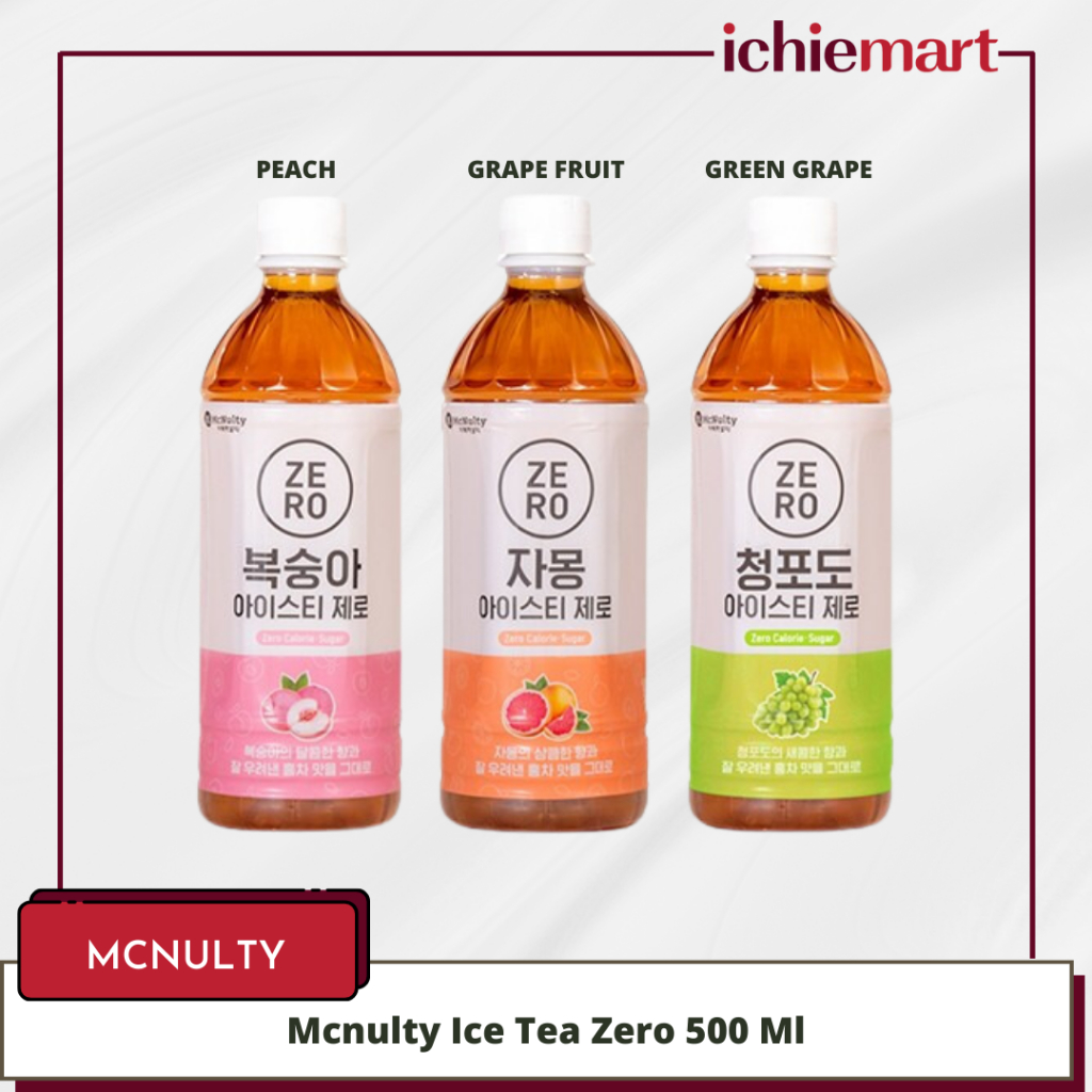 Jual Mcnulty Drink Ice Tea Zero Peach / Grapefruit / Green Grape 500 Ml ...