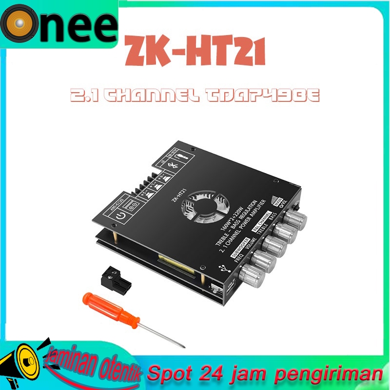 Jual 【ZK-HT21】 Bluetooth digital power amplifier modul 2.1 channel 【TDA7498E】 subwoofer nada ...