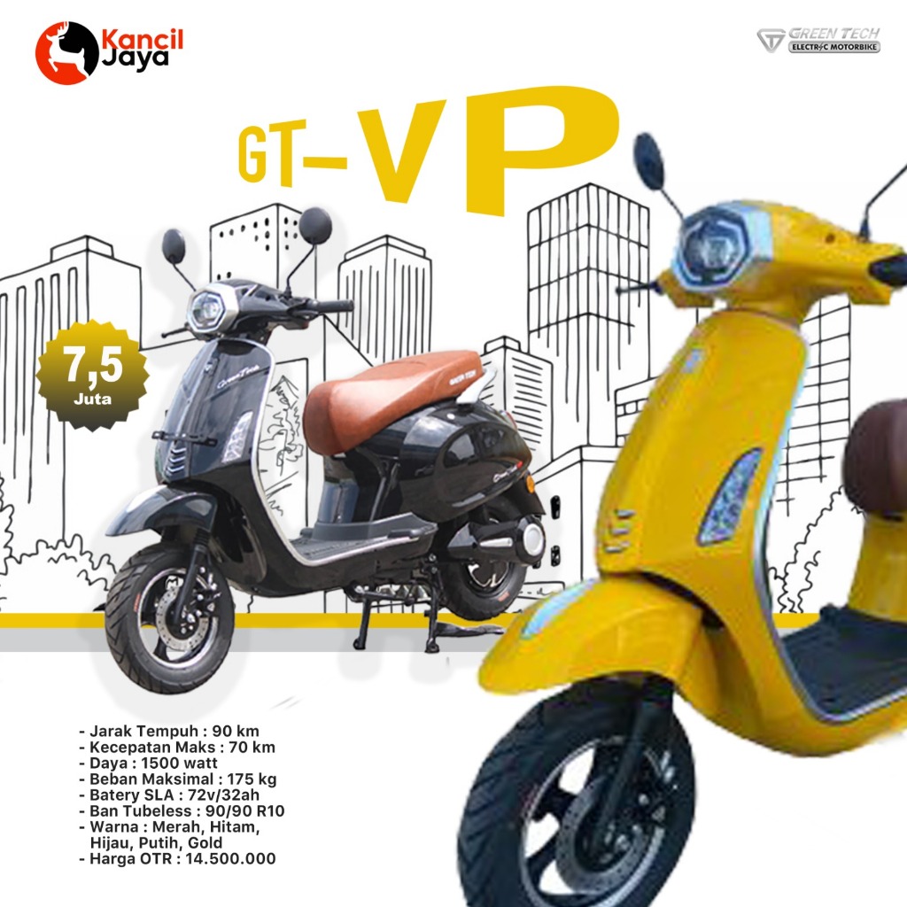 Jual Harga Subsidi Motor Listrik Greentech VP | Shopee Indonesia