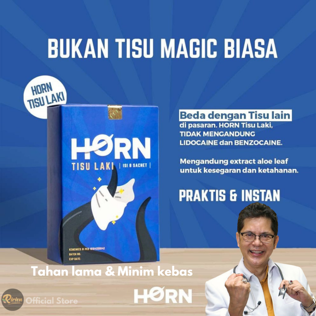 Jual HORN Tisu Pria by Dr Boyke Tisu Basah Khusus Pria Lebih Aman dari ...