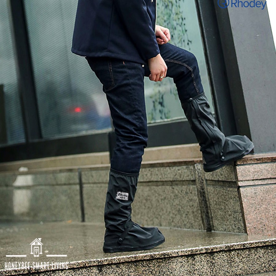 Jual Jas Hujan Sepatu Anti Air Shoes Cover PVC Zipper with Reflector ...