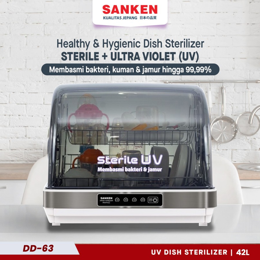 Jual Sanken DD-63 UV Dish Dryer Steriliser UV Sterilizer Baby Bottle ...