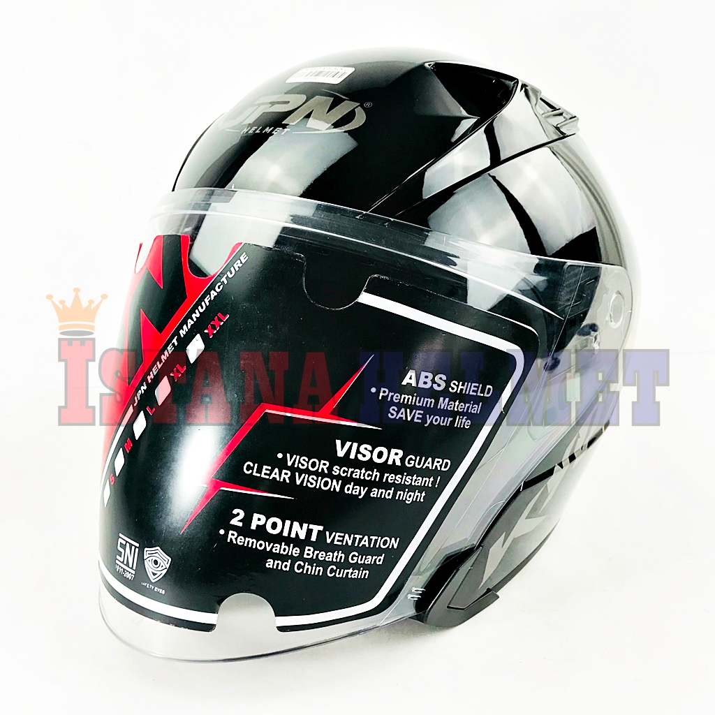 Jual HELM JPN KYO-X BLACK GLOSSY ORIGINAL | Shopee Indonesia