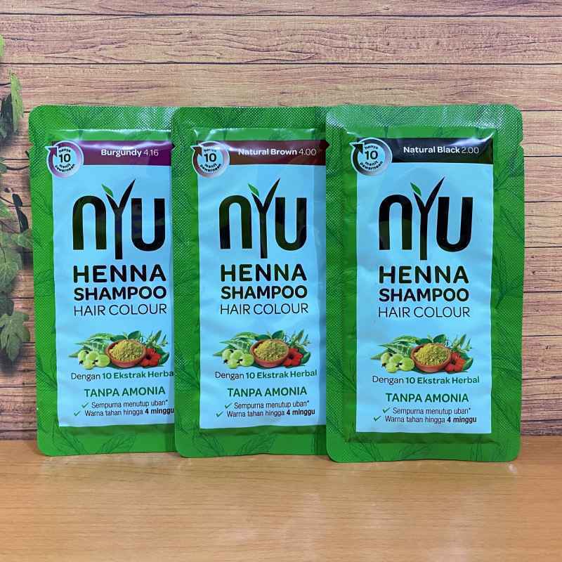 Jual NYU Shampoo Hair Color Henna Sachet 20ml | Shopee Indonesia