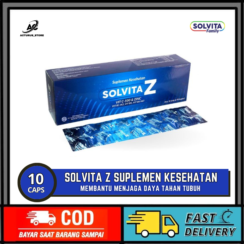 Jual Solvita Z 1 Strip Isi 10 Kapsul Multivitamin Menjaga Daya Tahan ...