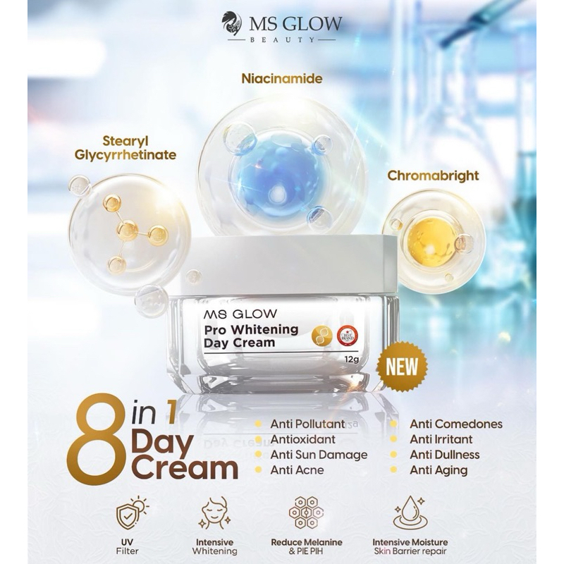 Jual Pro Whitening Day Cream MS GLOW | Shopee Indonesia