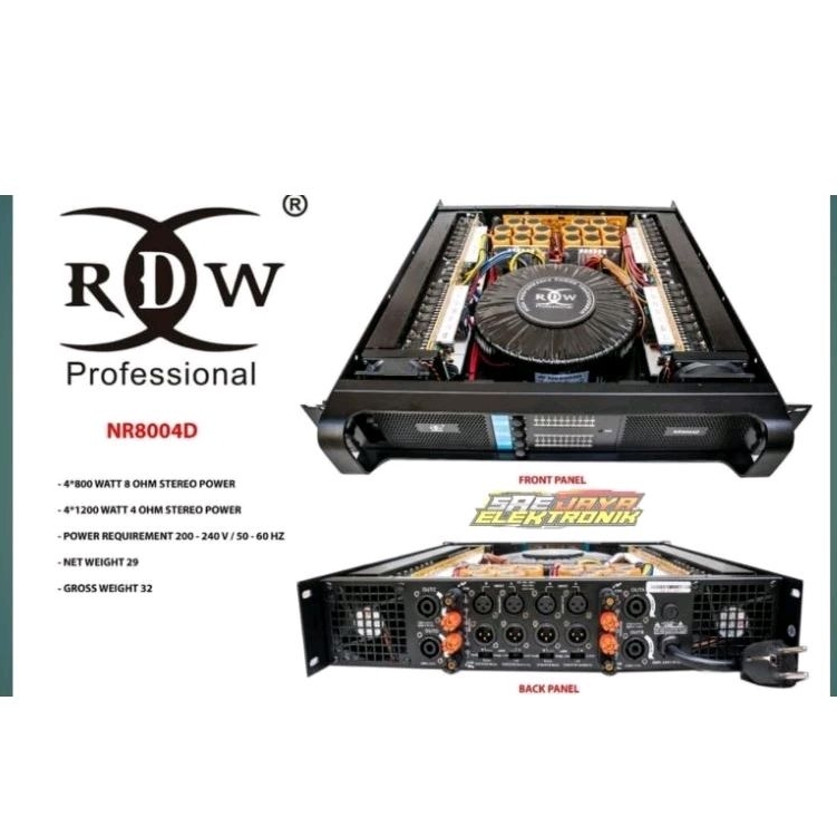 Jual Power Amplifier RDW NR 8004 D / NR 8004D / NR8004D | Shopee Indonesia