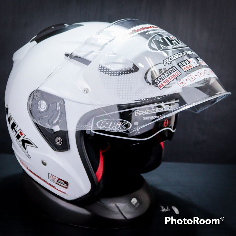 Jual HELM NHK HALF FACE NHK R6 NHK R 6 SOLID GREY DOFF NHK R6 POLOS ...