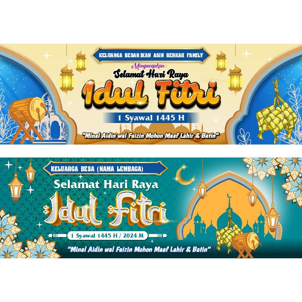 Jual Spanduk Ucapan Selamat Hari Raya Idul Fitri 1445 H/2024 Bisa ...