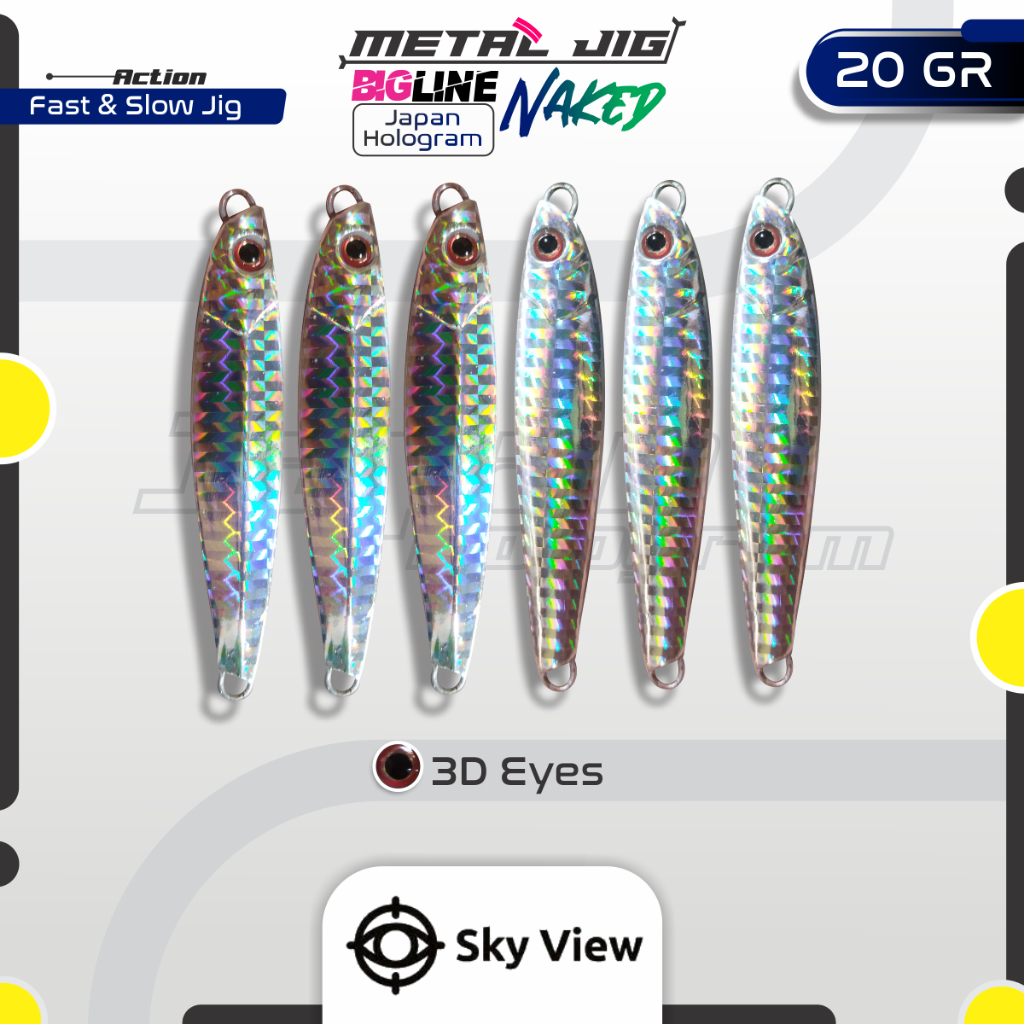 Jual Umpan Metal Jig 20 Gram SKYVIU JIGPARA Micro Jig 20 gr Pancing Jigging Casting Lure Silver ...
