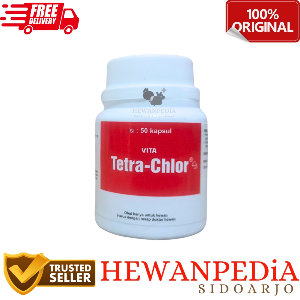 Jual TETRA CHLOR 50 Kapsul Hewanpedia - Vita Tetrachlor Antibiotik ...