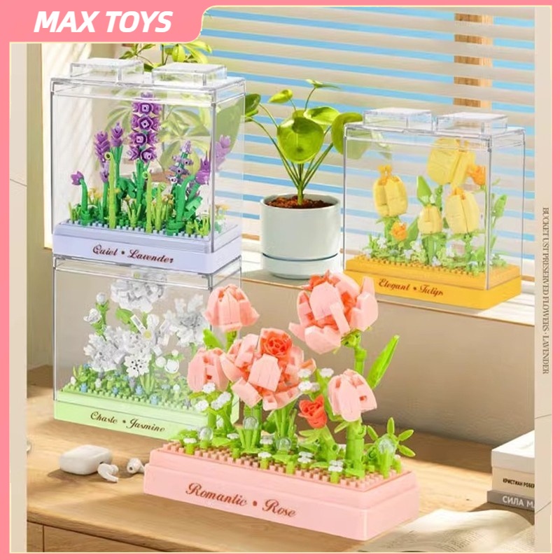 Jual MAX TOY Bricks Bunga Blok Bunga Bata Bunga Buket Nano Block ...