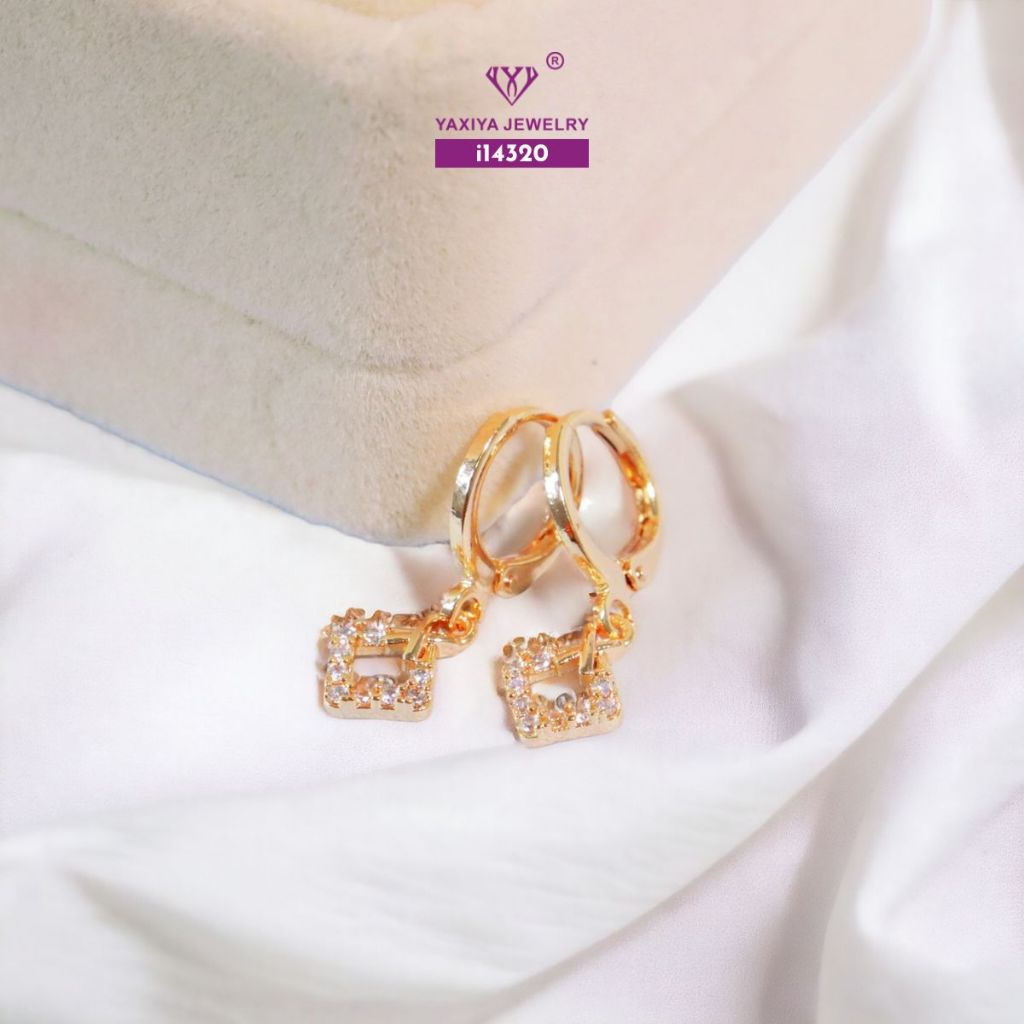 Jual Yaxiya Anting Wanita Permata Perhiasan Lapis Emas 18K 792 | Shopee ...