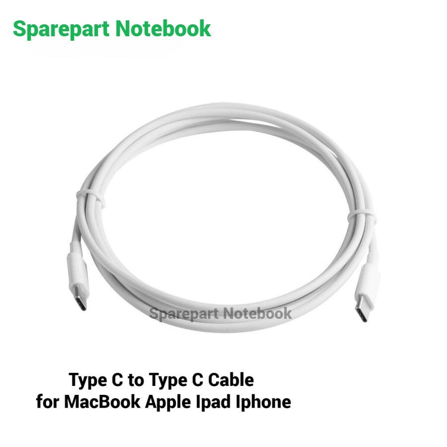 Jual Kabel Cable Charger Adapter MacBook Iphone Ipad Type C to USB C ...