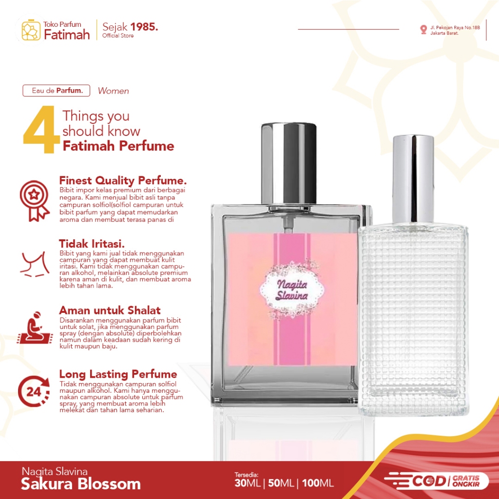 Jual Parfum Perfume Nagita Slavina Botol Cassa Spray 15 30 50 ML women ...