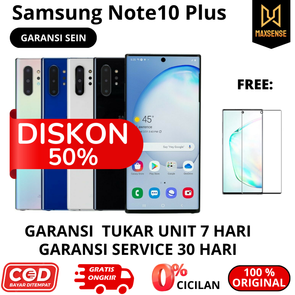 Jual Samsung Galaxy Note 10 Plus | 10+ 12/256GB 12/512GB Second Resmi Sein | Shopee Indonesia