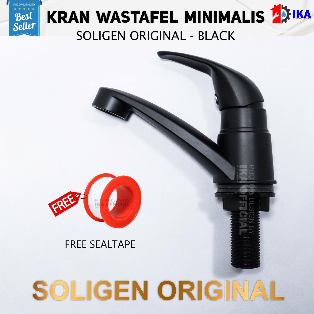 Jual Kran Wastafel Soligen W15 Tanam Keran Air PVC Chrome Putih Ivory ...