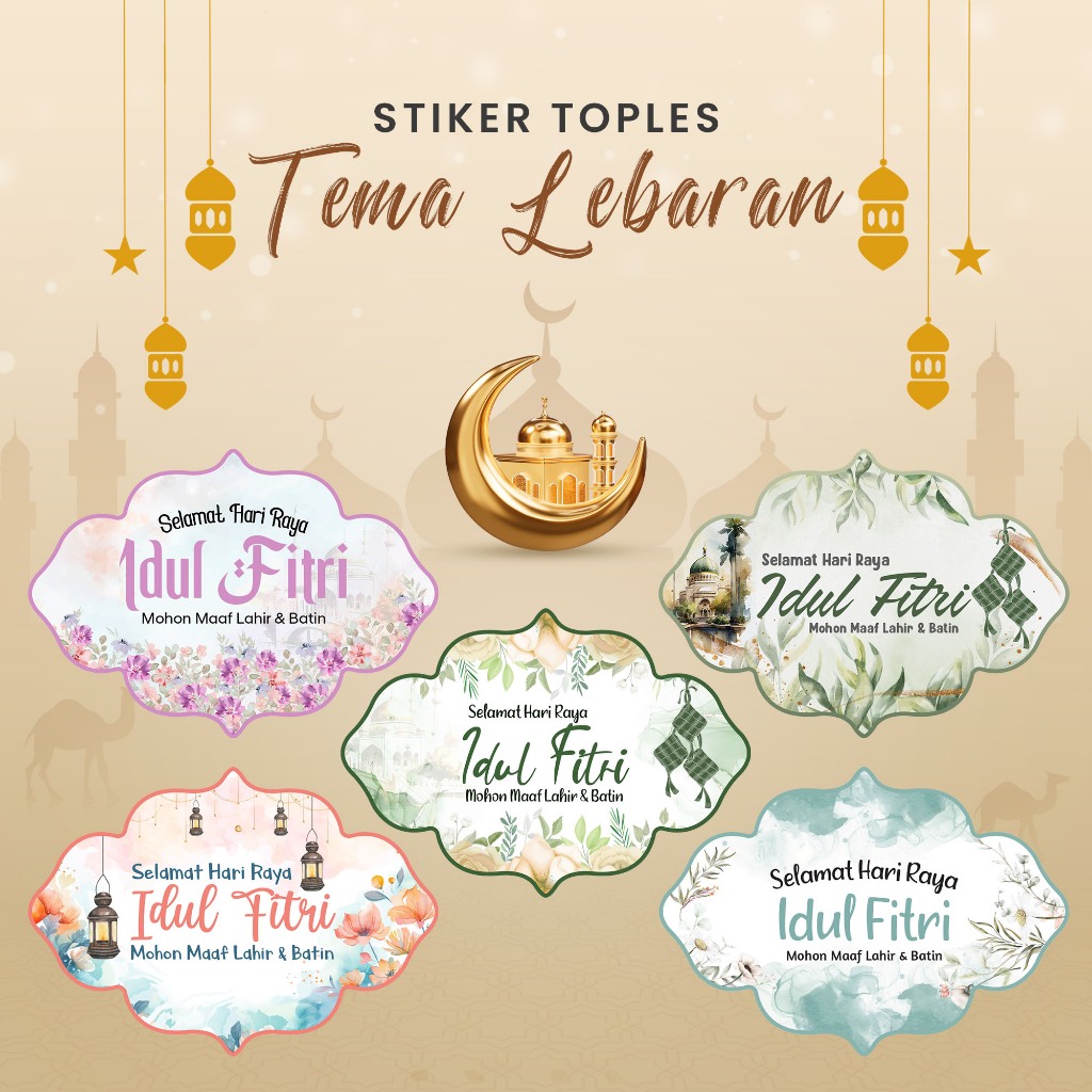 Jual STICKER IDUL FITRI /LEBARAN LIKU BUNGA | Shopee Indonesia