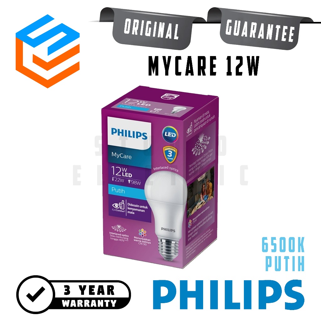 Jual Lampu Bohlam LED Philips Mycare Bulb 12 Watt Putih (12W 12 W 12Watt) | Shopee Indonesia