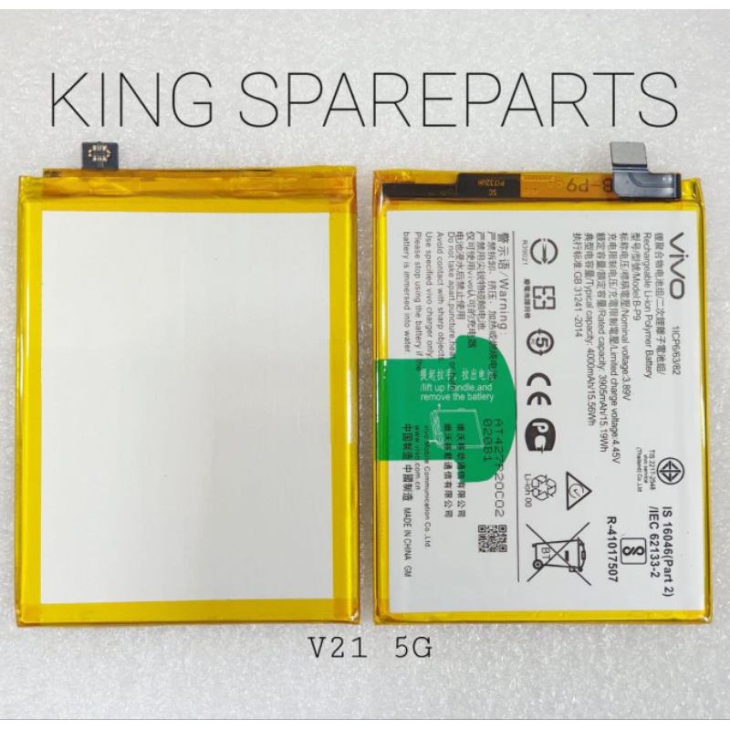 Jual BATERAI BATRE BATTERY VIVO V21 5G B-P9 ORIGINAL | Shopee Indonesia