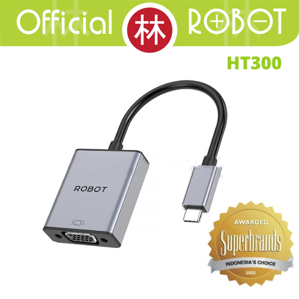 Jual Robot HT300 Converter Type-C To VGA Adapter 1080p Laptop Macbook ...