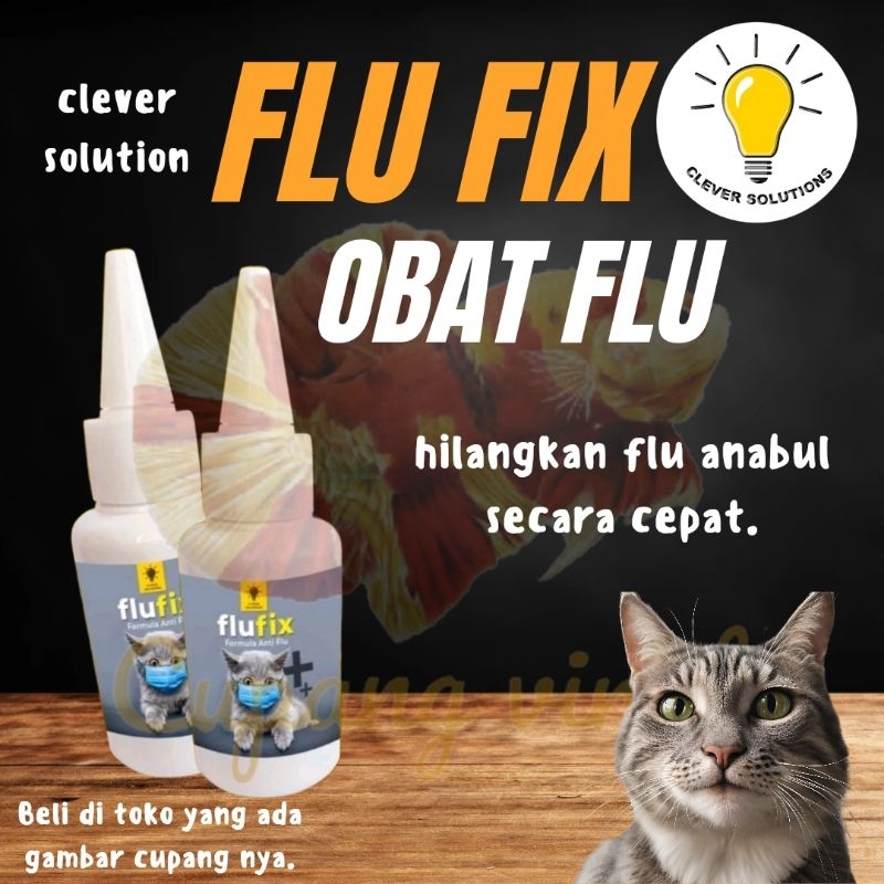 Jual FLUFIX - Obat Flu Batuk Demam Mengatasi Pilek Kucing CLEVER ...