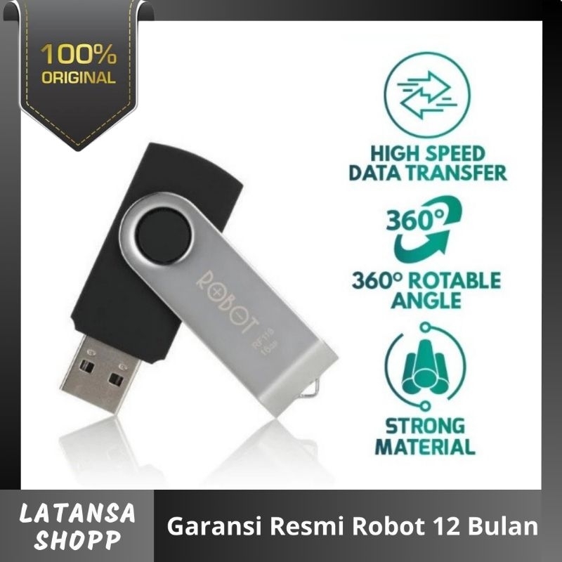 Jual Flashdisk Robot 4GB 8GB 16GB 32GB USB 2.0 Garansi Resmi | Shopee ...