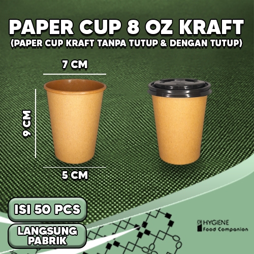 Jual Hot Paper Cup Brown / Paper Cup Coklat Tahan Panas / Gelas Kertas Minuman 8oz | Shopee ...