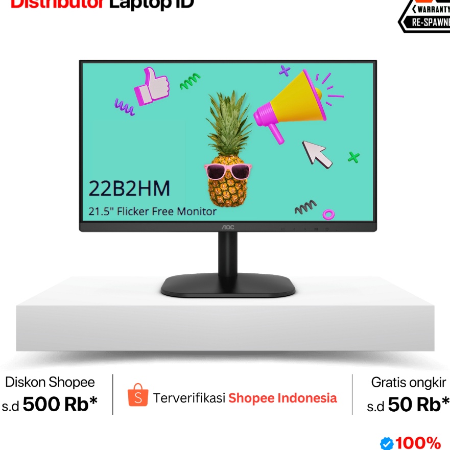 Jual Kesempatan Langka AOC 22B2HM Borderless Monitor 22 VA 1Hz 4ms ...