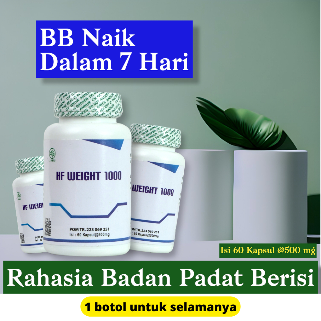 Jual Obat Gemuk Badan | HF Weight 1000 | Penggemuk Badan | Mass Gainer ...