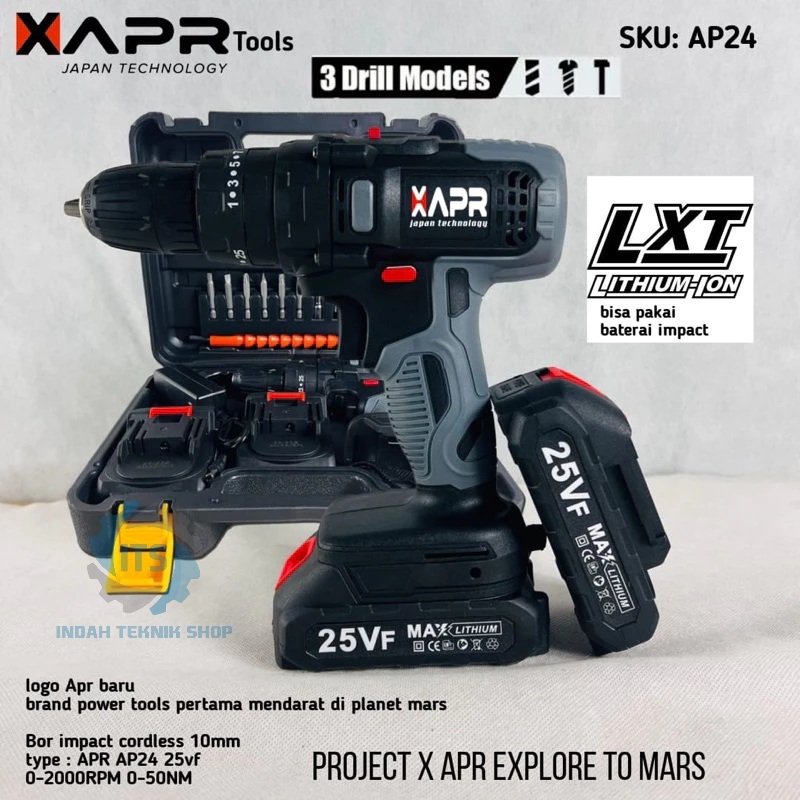 Jual PROMO Bor cordless impact APR JAPAN 25v type AP24 GARANSI RESMI ...