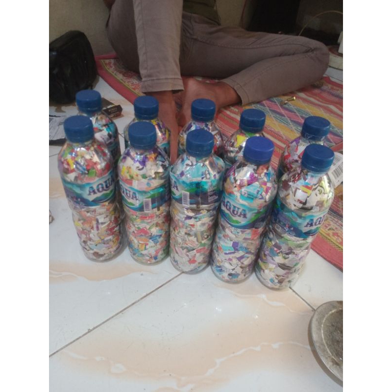 Jual Ecobrick botol Aqua ramah lingkungan 600 ml | Shopee Indonesia