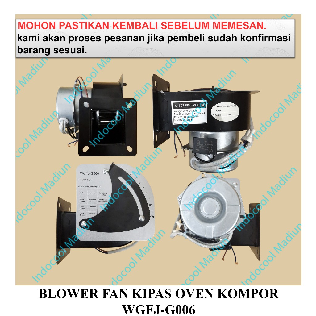 Jual BFO6 BLOWER FAN KIPAS GAS ELPIJI/BLOWER FAN OVEN/BLOWER FAN KIPAS OVEN KOMPOR WGFJ-G006 ...