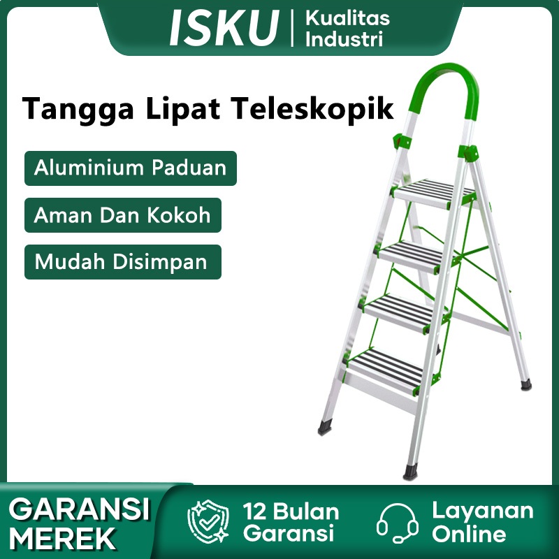 Jual 【6 Step】ISKU Tangga Lipat Multifungsi 6 Step Tangga Lipat Aluminium Premium Ladder | Shopee ...