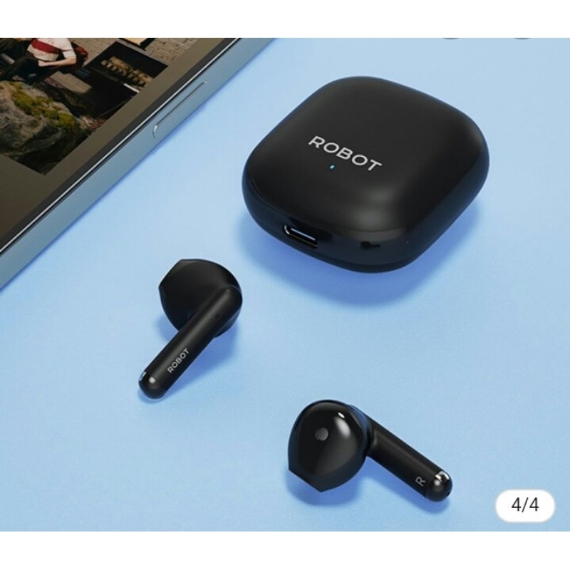 Jual ROBOT T60 TWS Airbuds Earphones Wireless Bluetooth | Shopee Indonesia