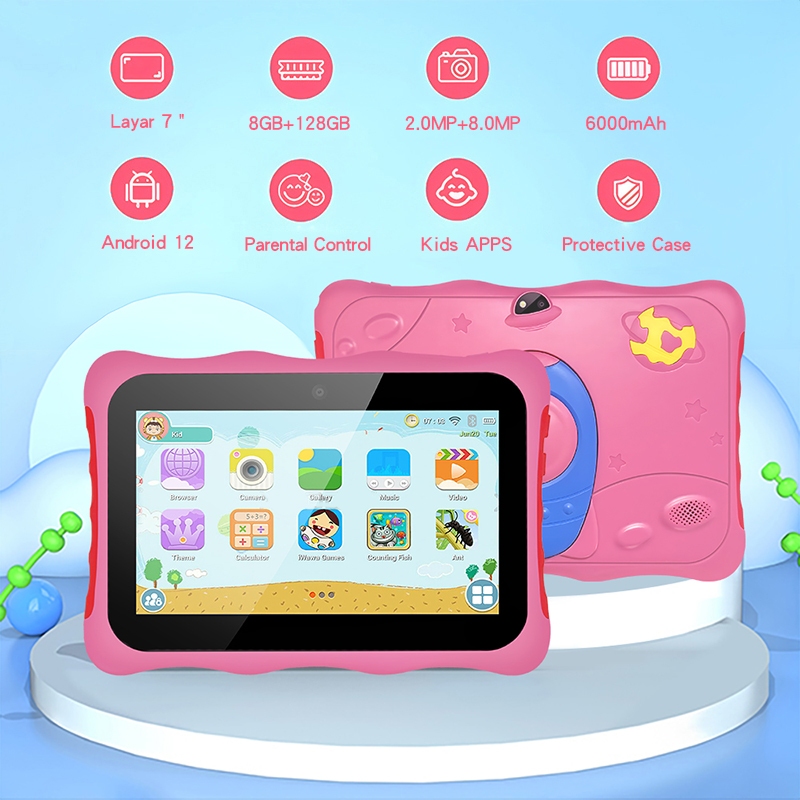 Jual Tablet Anak 7inchi A15 IPS 8GB+128GB TAB STUDY KIDS Tablet Anak ...