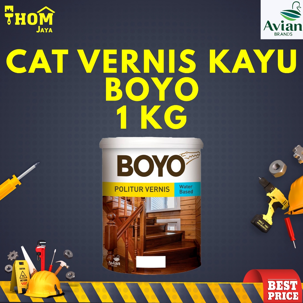 Jual CAT VERNIS KAYU - 1 KG - BOYO POLITUR VERNIS (WATERBASED) | Shopee ...