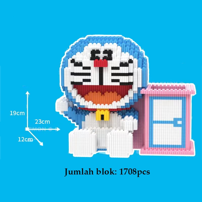 Jual Nano Building Blocks Pikachu Doraemon Blok Bangunan Besar 3D Model ...