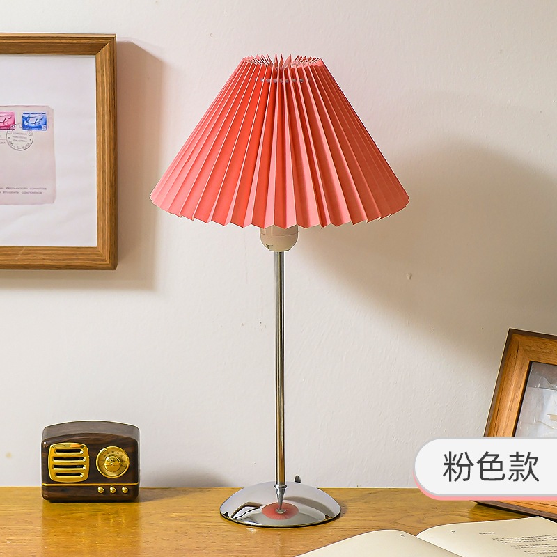 Jual Eyre Lampu meja lipit meja Skandinavia LED lampu meja lipit kain ...